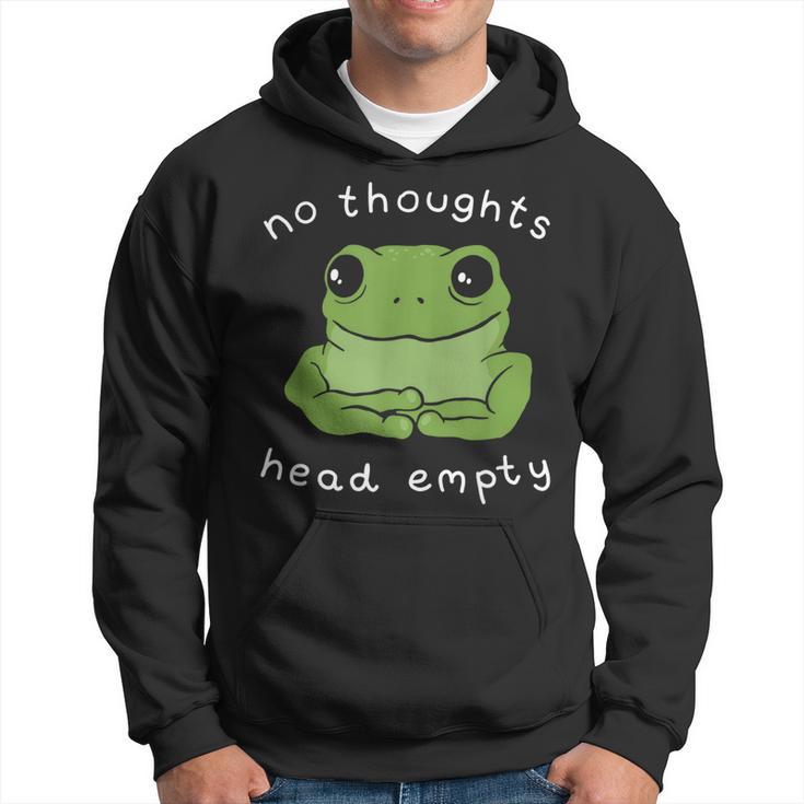 No Thoughts Head Empty Cute Frog Meme Aesthetic Men's Back Print T ...