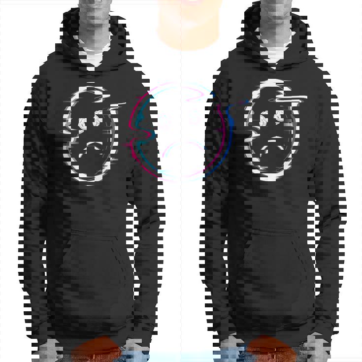 Sad Boi Pink Aesthetic Vaporwave Sadboi Sad Face Glitch Art Men Hoodie ...