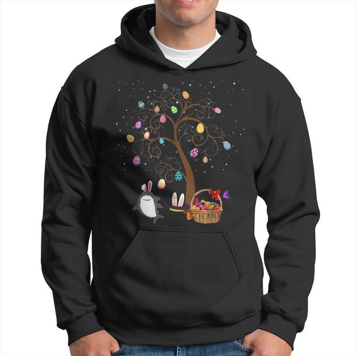 Shark Animal Pet Rabbit Hunting Egg Tree Bunny Easter Day Hoodie | Seseable