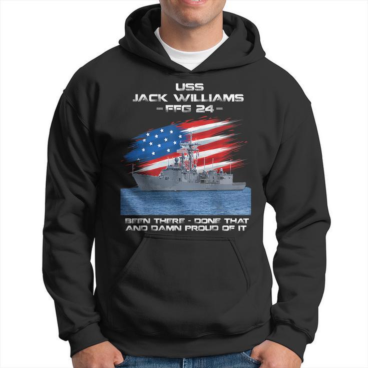 Uss Jack Williams Ffg-24 Class Frigate American Flag Veteran Hoodie ...