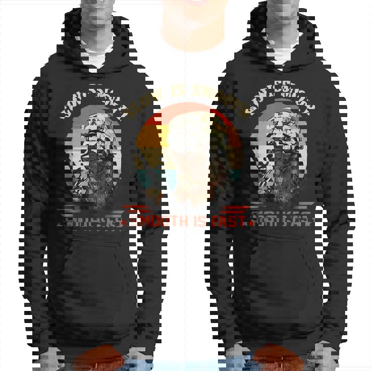 Vintage Military Sloth Slow Is Smooth Smooth Is Fast Veteran Hoodie ...