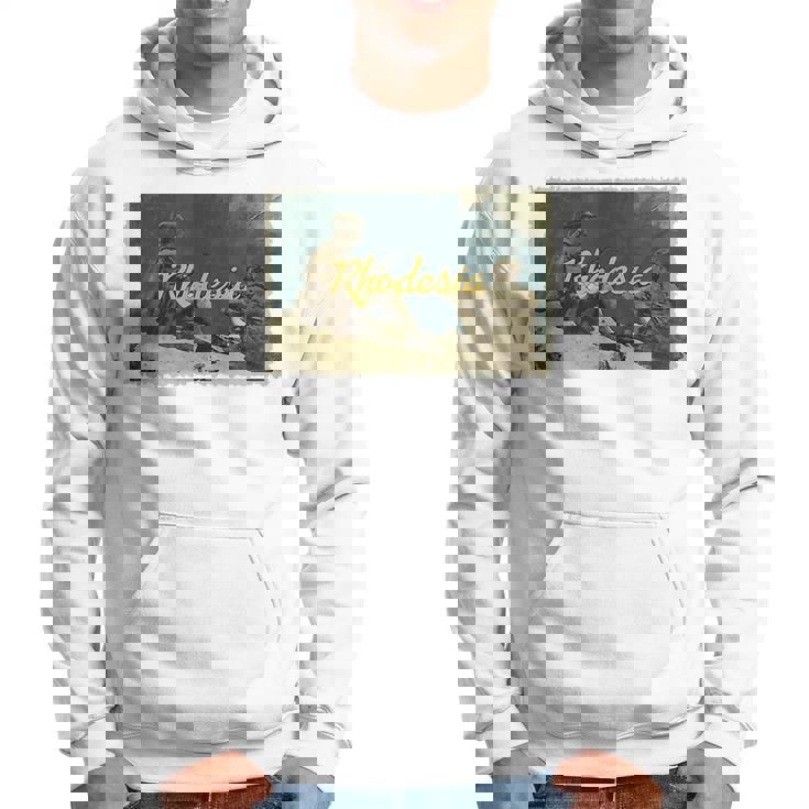 Rhodesian Vintage Postcard Soldiers Bush War Hoodie | Seseable