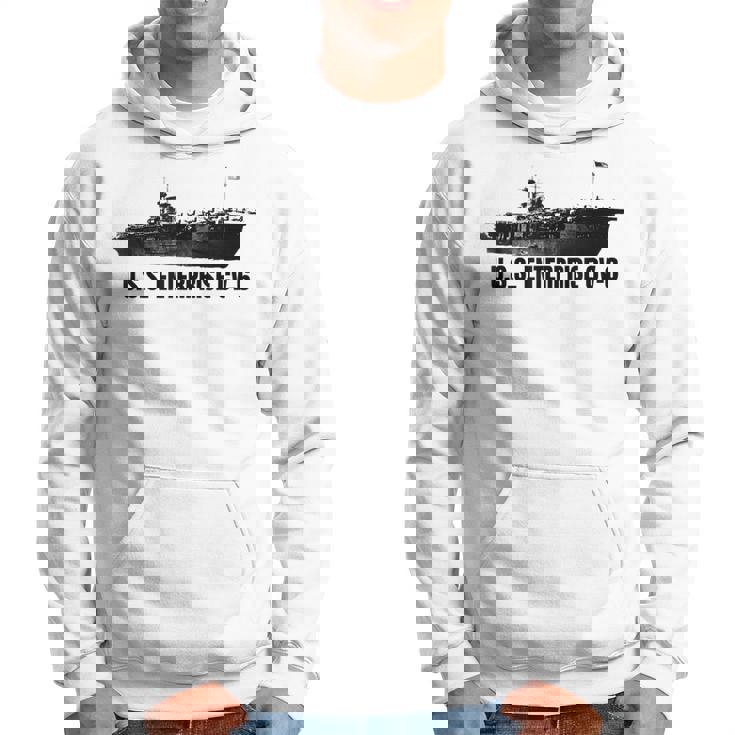 Uss Enterprise Cv 6 Wwii Aircraft Carrier Vintage Style Usa Hoodie ...