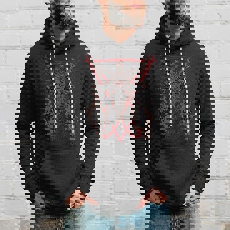 Baphomet Devil Demon Goat Pentagram Lucifer Goth 666 Satanic Hoodie ...