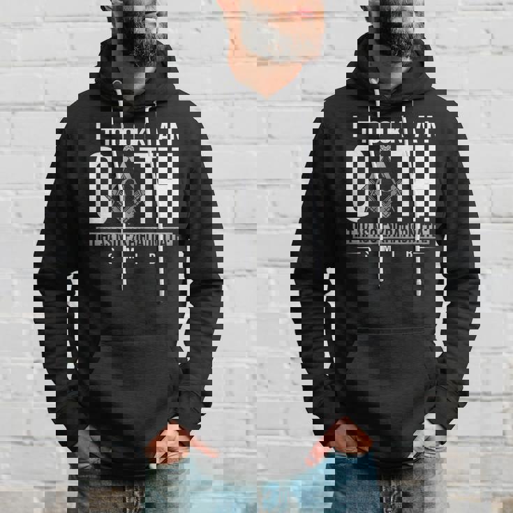 Masonic I Took An Oath Square & Compass Freemason Hoodie | Mazezy