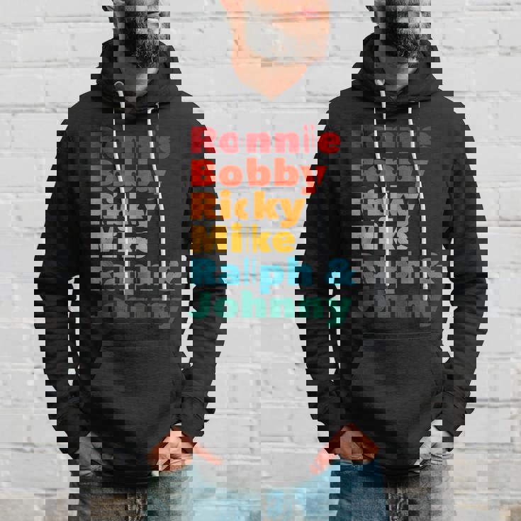 Ronnie Bobby Ricky Mike Ralph And Johnny 80S Hip-Hop Meme Hoodie | Mazezy