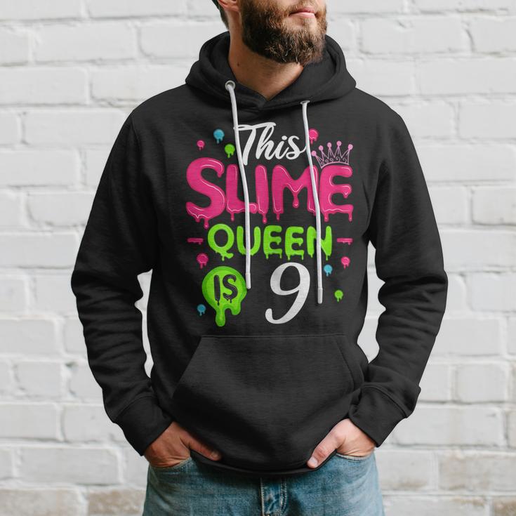 This Slime Queen Is 9 Slime Queen For Girls 9 Slime Birthday Hoodie ...