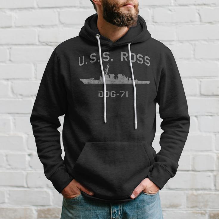 Uss Ross Ddg-71 Destroyer Ship Waterline Profile Hoodie | Seseable UK