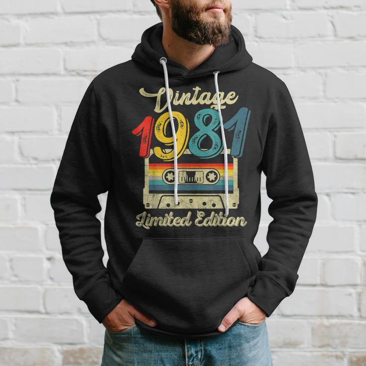 Vintage 1981 Limited Edition Birthday Cassette Tape 1981 Hoodie | Mazezy