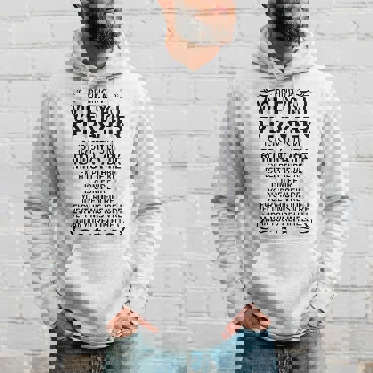 Being A Volleyball Player Like Riding A Bike Hoodie - Seseable