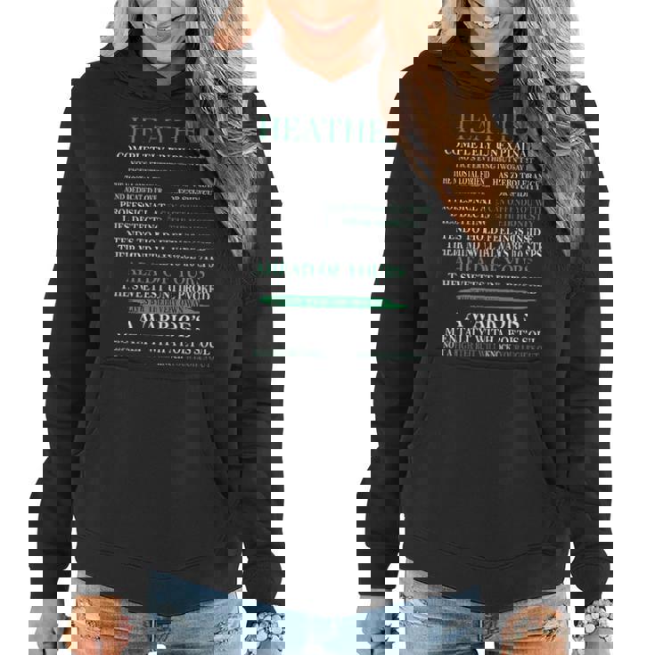 Heather Name Gift Heather Completely Unexplainable Women Hoodie - Seseable