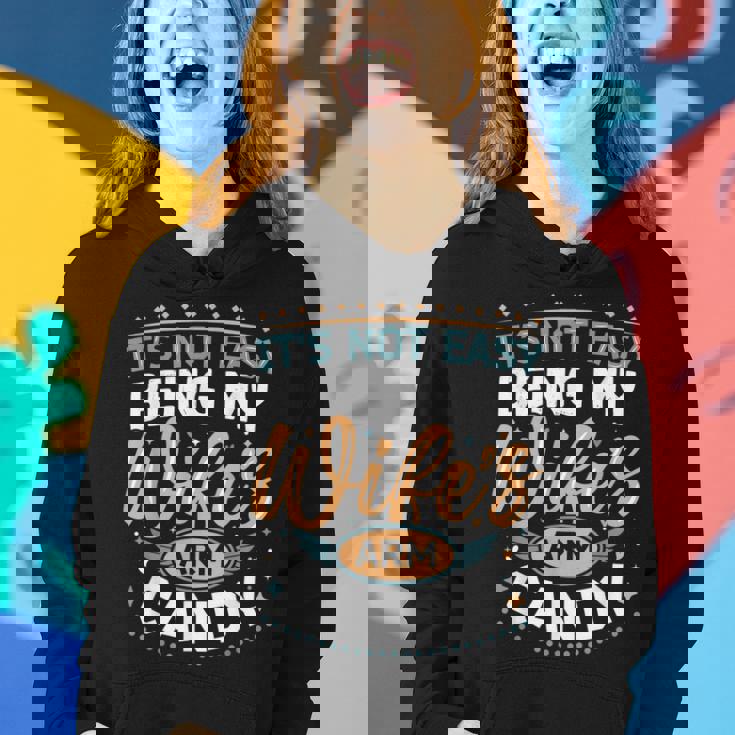 Its Not Easy Being My Wifes Arm Candy Husband And Wife Women Hoodie ...