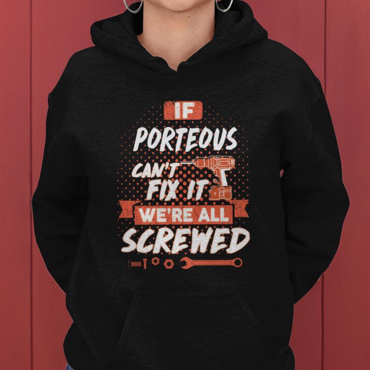 Porteous Name Porteous Family Name Crest Women Hoodie | Seseable
