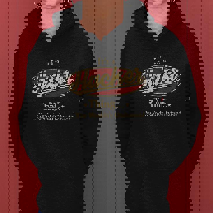 Hacker Name Hacker Family Name Crest Women Hoodie - Seseable