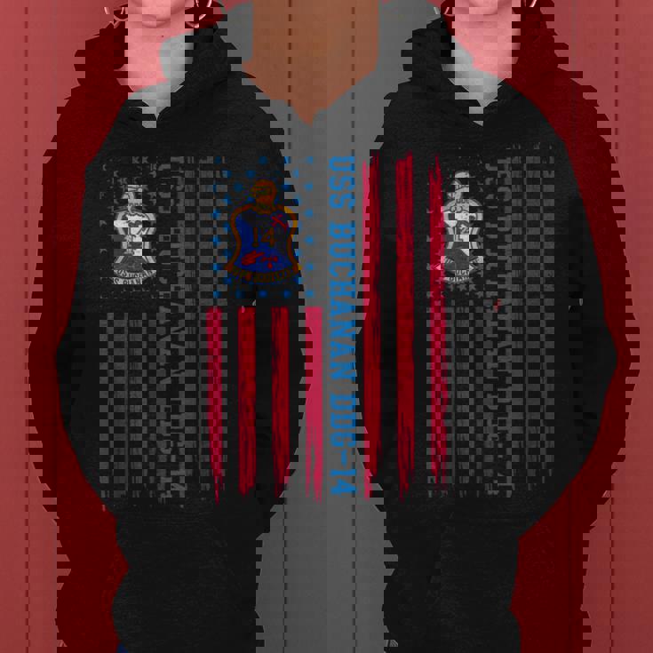 Uss Buchanan Ddg-14 Guided Missile Destroyer Ship Veteran Women Hoodie ...