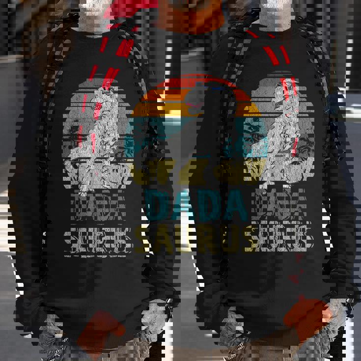 Dadasaurus T Rex Dinosaur Dada Saurus Family Matching Sweatshirt - Seseable