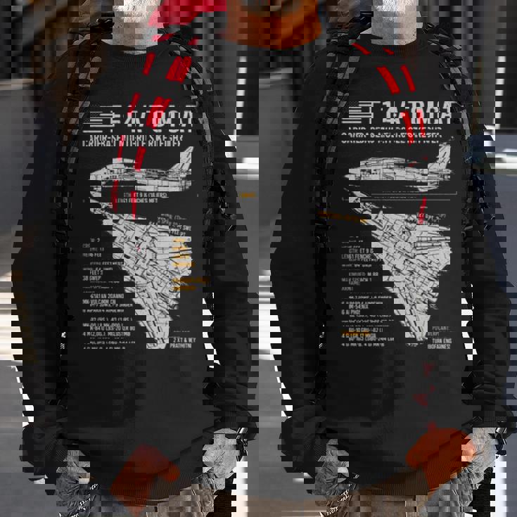 F 14 Tomcat Us Navy Aircraft Plane Usaf Airplane Blueprint F Sweatshirt | Mazezy