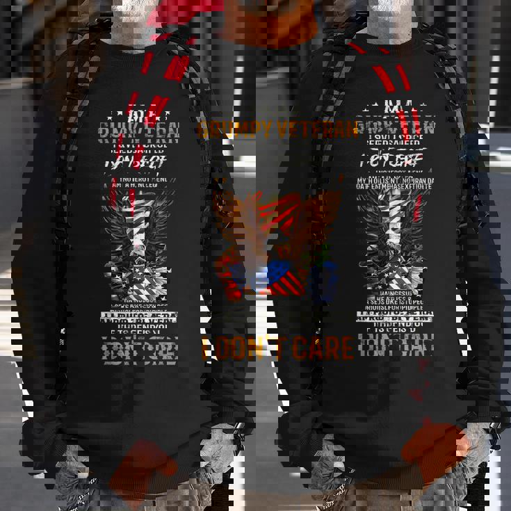 Grumpy Old Veteran I Served I Sacrificed V3 Sweatshirt - Seseable