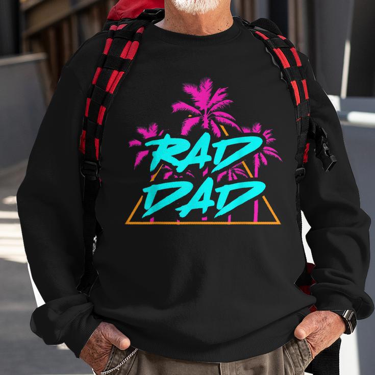 Mens Rad Dad Vintage 80S Design Best Dad Daddy Papa Sweatshirt - Seseable