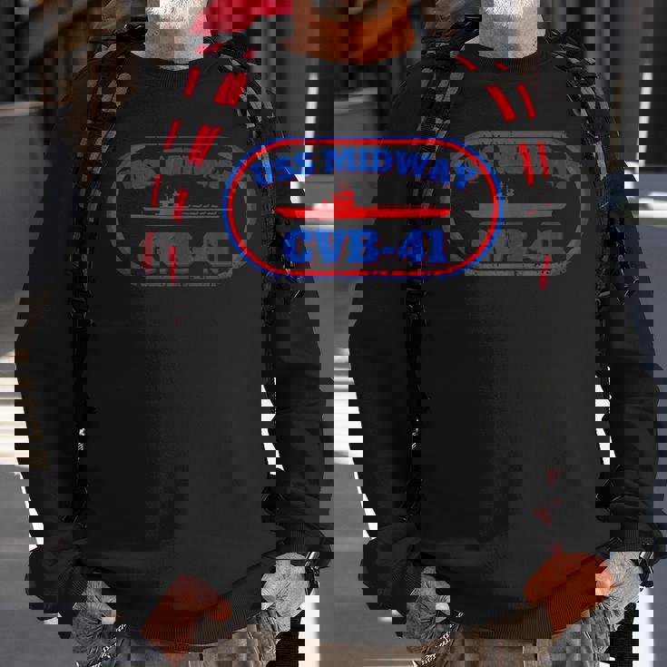 Uss Midway Navy Aircraft Carrier Sweatshirt - Seseable