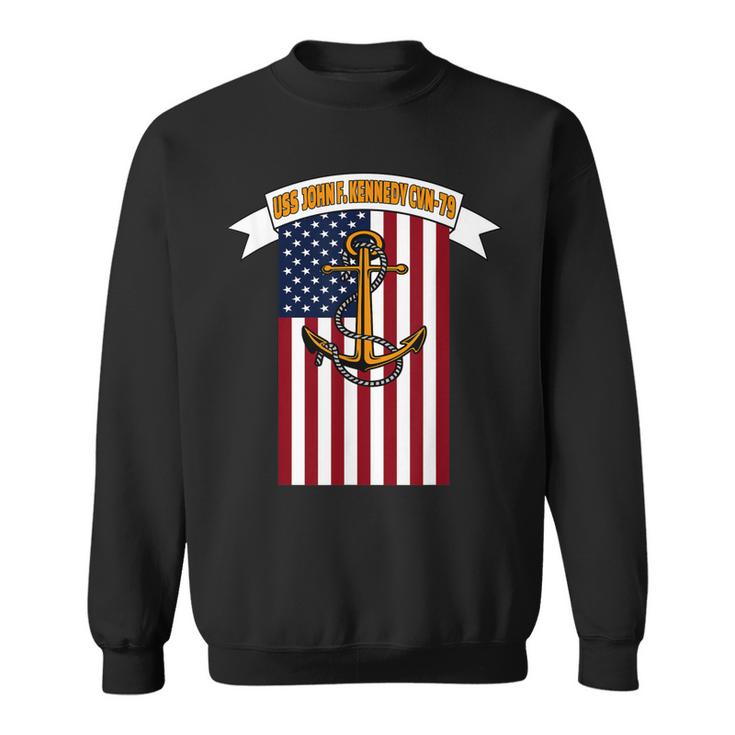 Aircraft Carrier Uss John F Kennedy Cvn-79 Veteran Dad Son Sweatshirt ...