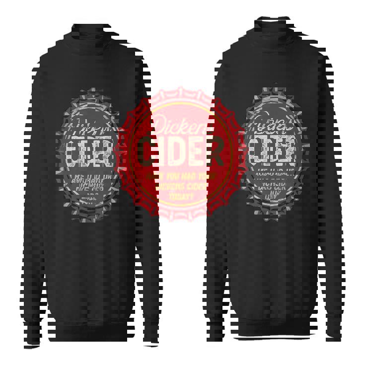 Dickens Cider - Fun Bottle Top Pun - Cheeky Innuendo Men's Back Print T ...