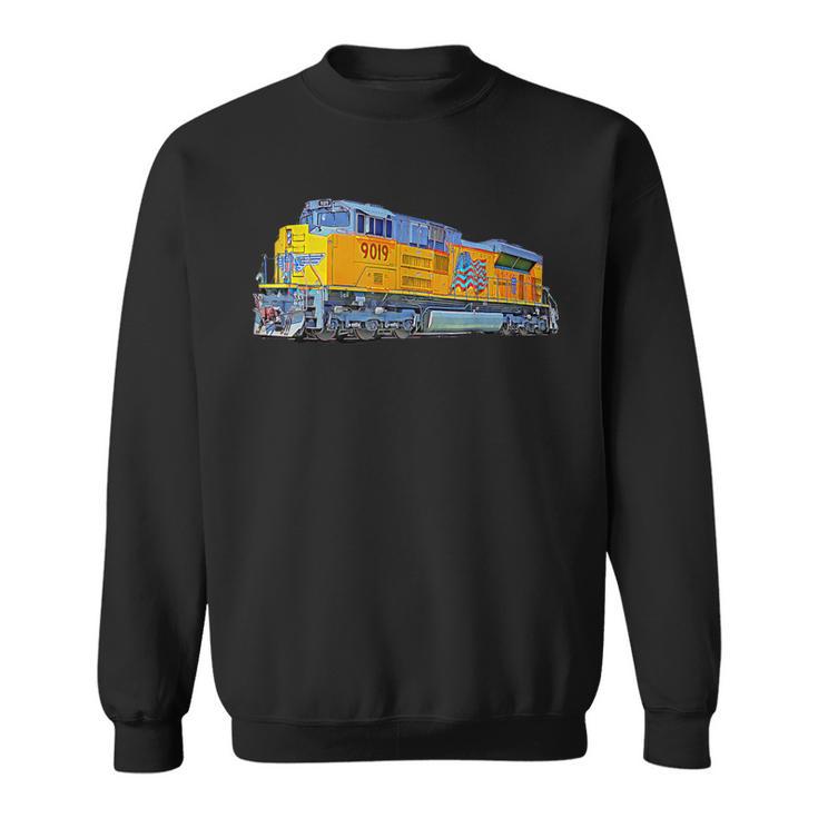 Freight Train Union Pacific Engine Sweatshirt | Mazezy