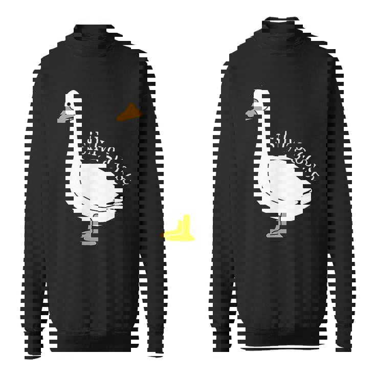 Funny Silly Goose Meme Cute Goose Aesthetic Trendy Clothing Hoodie | Mazezy