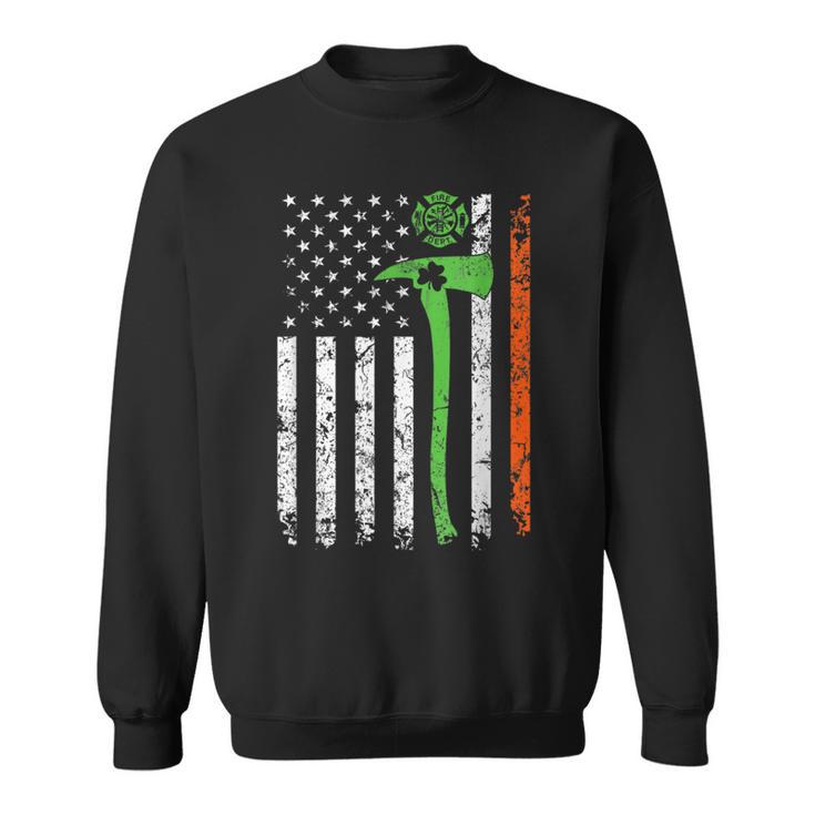 Irish Firefighter St Patricks Day Fireman Gif Sweatshirt - Seseable