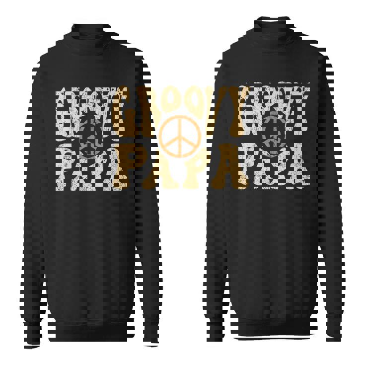 Mens Groovy Papa 70S Aesthetic Nostalgia 1970S Retro Dad Sweatshirt ...