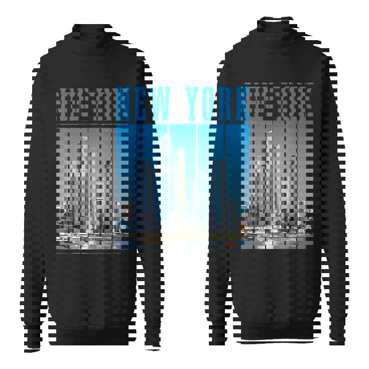 New York Skyline 718 Nyc Ny Vintage Pride Sweatshirt | Mazezy