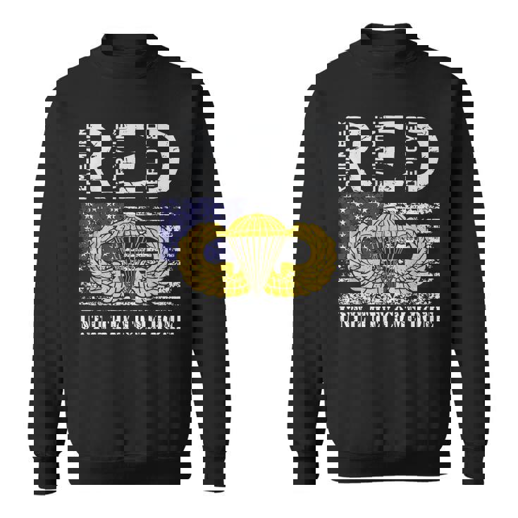 Red Friday Military Army Airborne Paratrooper Veteran Retro Sweatshirt ...