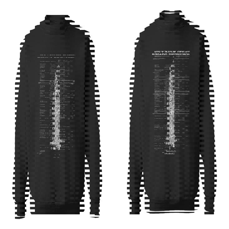 Saturn V Flight Configuration Diagram From Apollo 6 Sweatshirt | Seseable