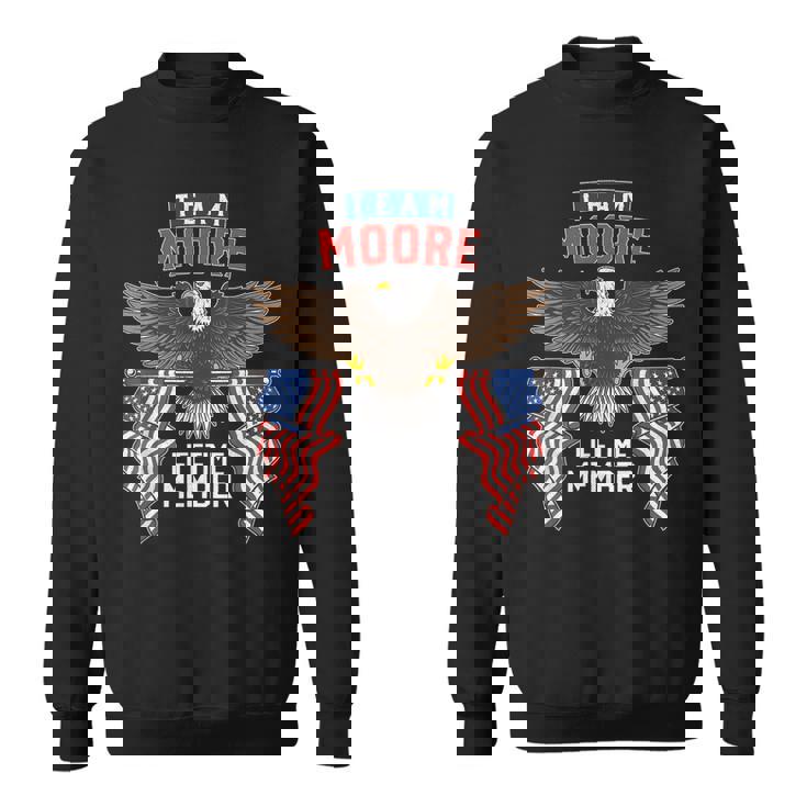 Team Moore Lifetime Member Us Flag Sweatshirt - Seseable