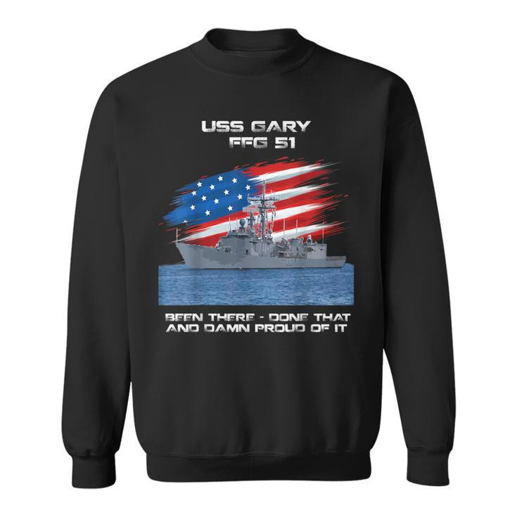 Uss Gary Ffg-51 Class Frigate American Flag Veteran Sweatshirt | Seseable