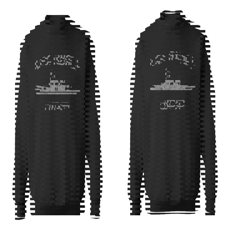 Uss Russell Ddg-59 Destroyer Ship Waterline Profile Hoodie | Seseable