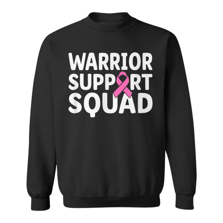 Warrior Support Pink Ribbon Squad Breast Cancer Sweatshirt | Mazezy