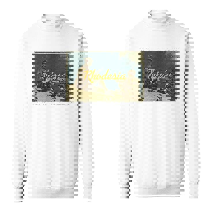 Rhodesian Vintage Postcard Soldiers Bush War Sweatshirt - Seseable