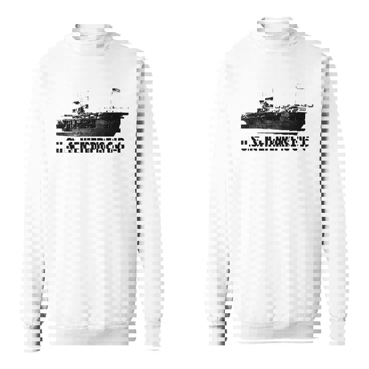 Uss Enterprise Cv 6 Wwii Aircraft Carrier Vintage Style Usa Sweatshirt ...