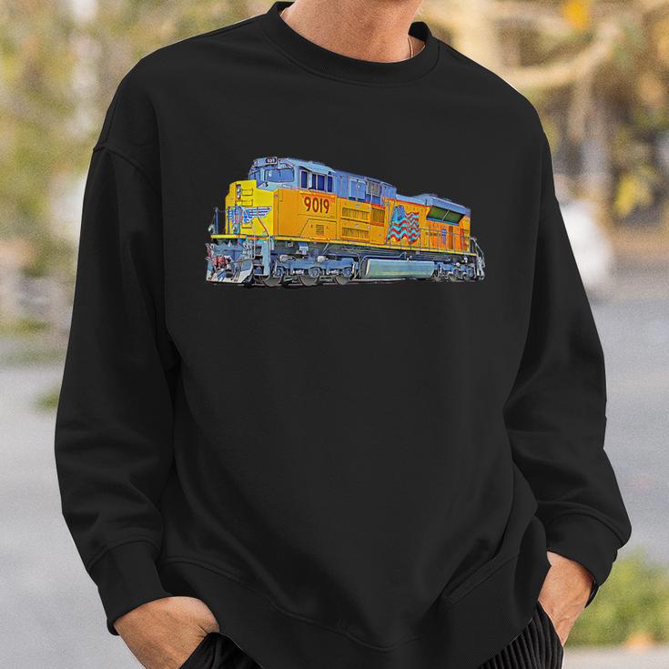 Freight Train Union Pacific Engine Sweatshirt | Mazezy