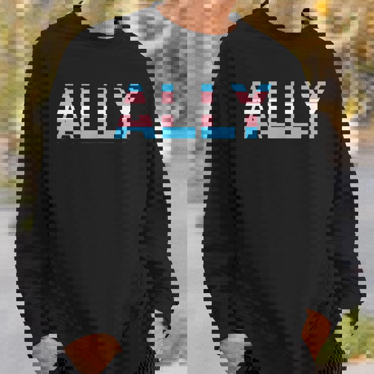 Trans Ally Support Transgender Pride Parade Sweatshirt | Mazezy