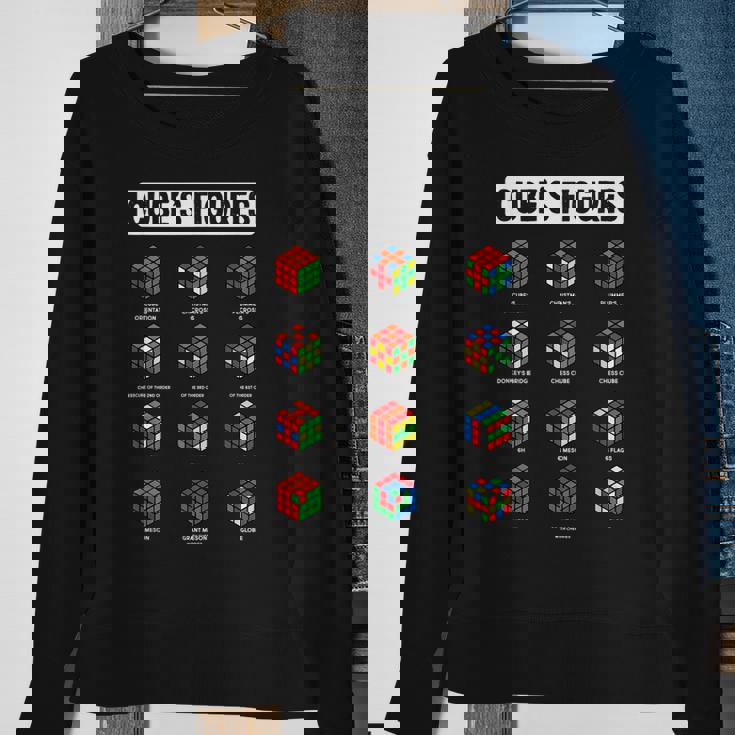 Funny Cubes Figures Rubik Speed Cubing Player Sweatshirt | Mazezy