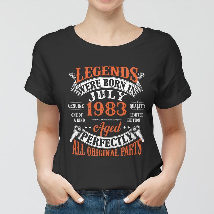 Legend 1983 Vintage 40Th Birthday Born In July 1983 Women T-shirt ...