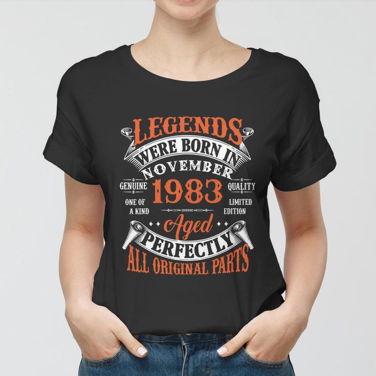 Legend 1983 Vintage 40Th Birthday Born In November 1983 Women T-shirt ...