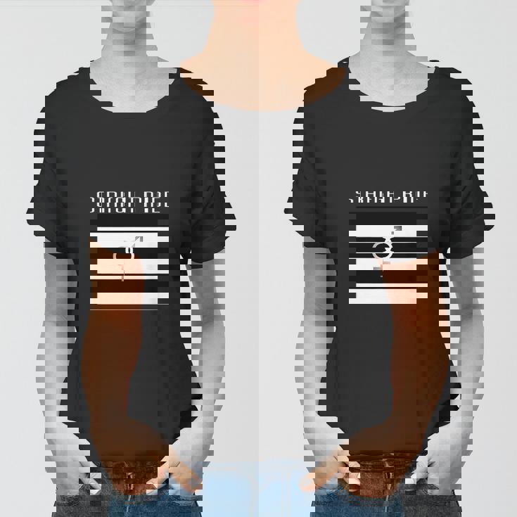 Straight Pride Flag For A Proud Heterosexual Person Women T-shirt ...