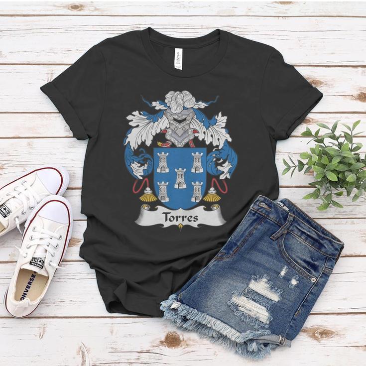 Torres Family Crest Spanish Family Crests Women T-shirt - Thegiftio UK