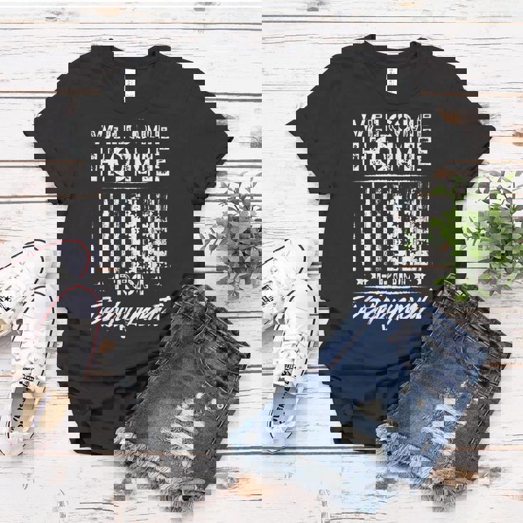 Welcome Home From Deployment Deployed Military Soldier Women T-shirt ...