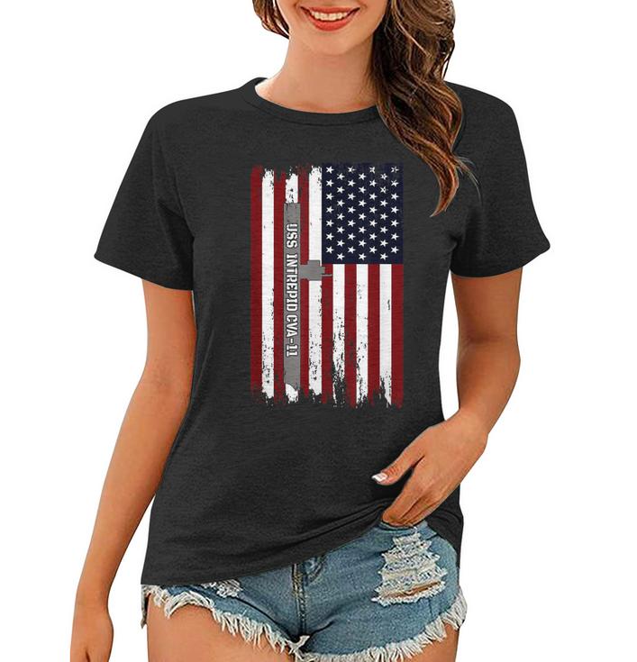 Uss Intrepid Cva-11 Aircraft Carrier Veteran Father Grandpa Women T ...
