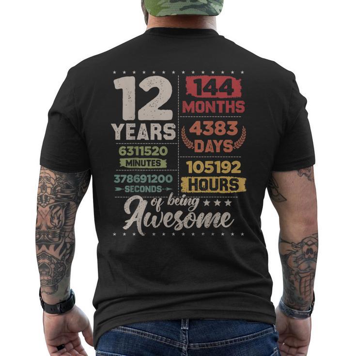 12 Years Of Being Awesome Retro Countdown 12Th Birthday Men's T-shirt ...