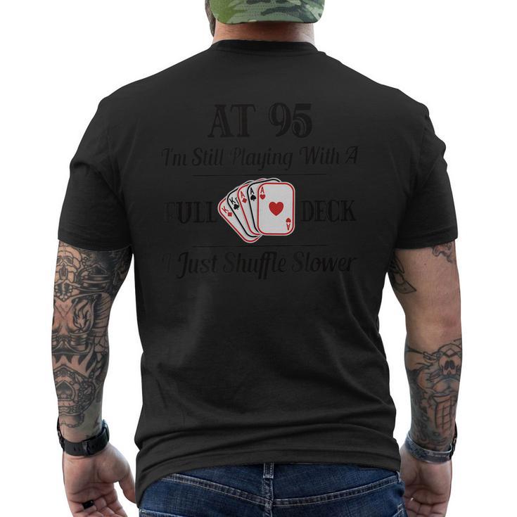 95Th Birthday - 95 Year Old Cards Shirt Men's Back Print T-shirt | Mazezy